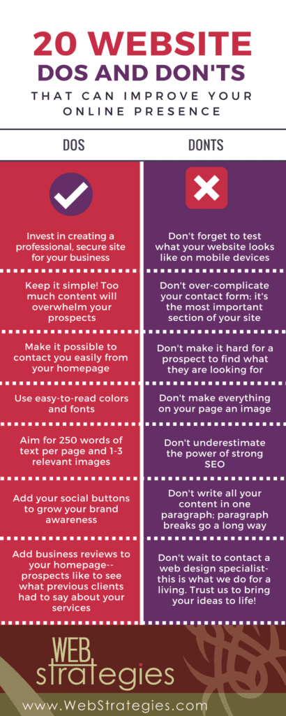 Improve Your Website With These 20 Website Dos and Don'ts