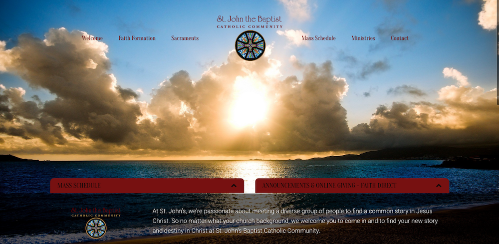 St. John the Baptist Catholic Church Website Design
