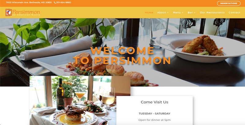 Persimmon Restaurant | Web Strategies