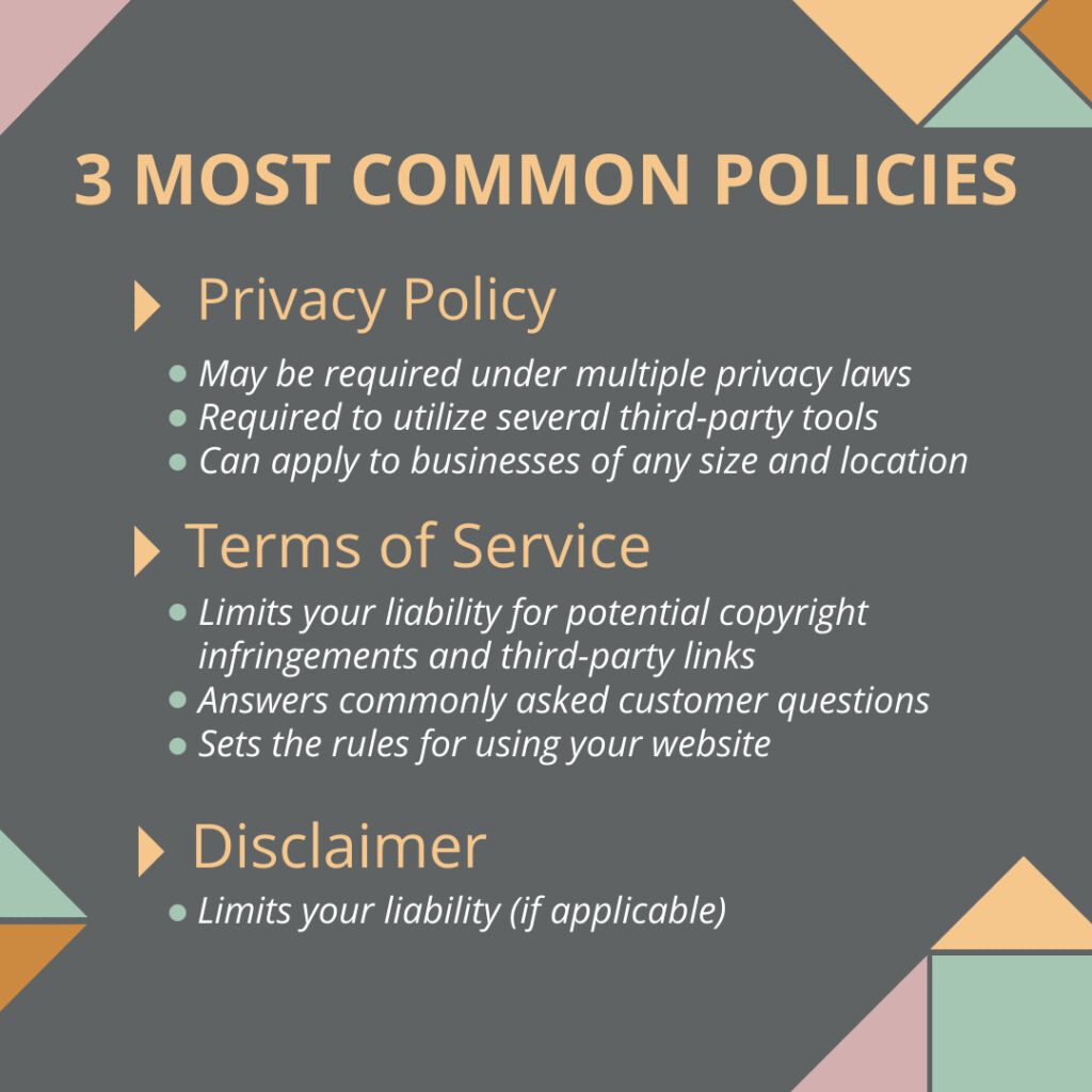 Website Policies: Do I need them? | Web Strategies