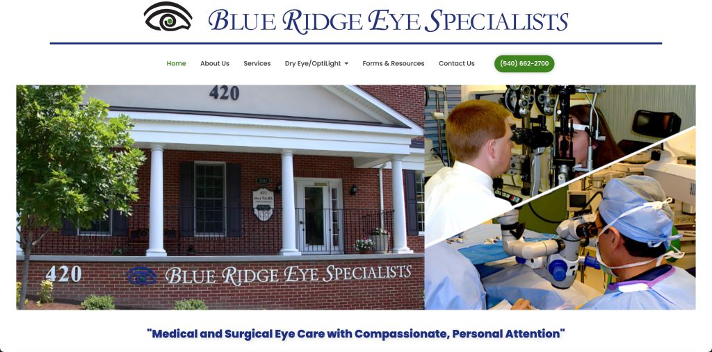 Blue Ridge Eye Specialists Website Launch | Web Strategies